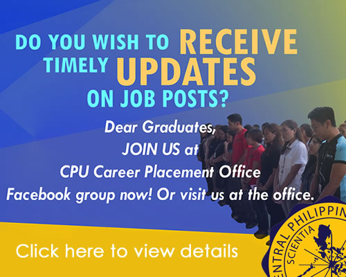 Career Placement Office | Central Philippine University