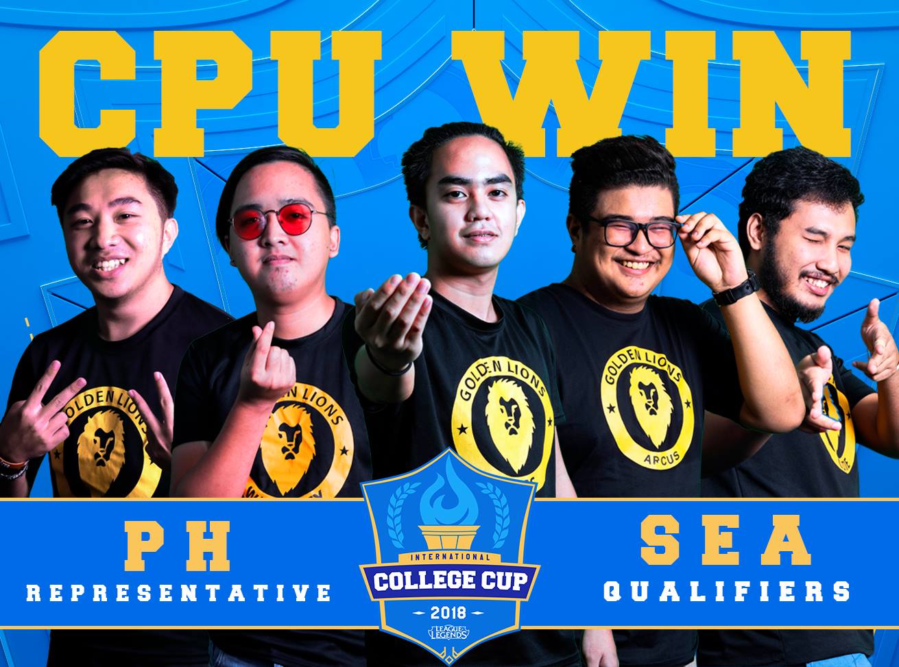 CPU Golden Lions LoL Team to represent the Philippines in the ICC SEA ...