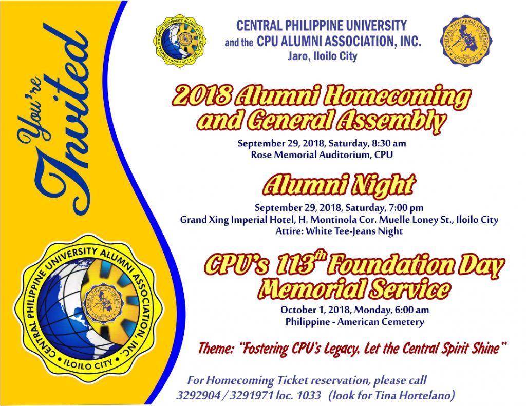 CPU 2018 alumni homecoming committees meet for final instructions ...