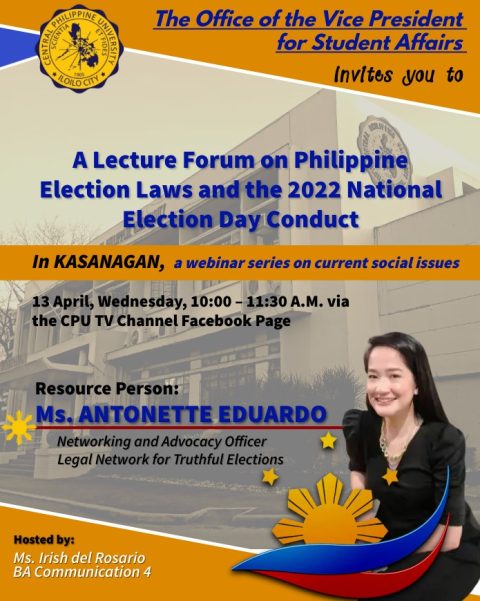 A Lecture Forum on Philippine Election Laws and the 2022 National ...