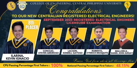Congratulations! To our New Centralian Registered Electrical Engineers! September 2023 Licensure ...