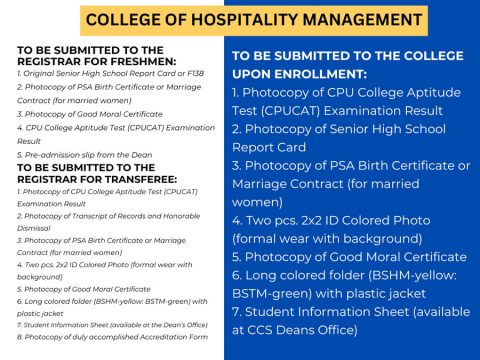 Admission Procedure - Central Philippine University