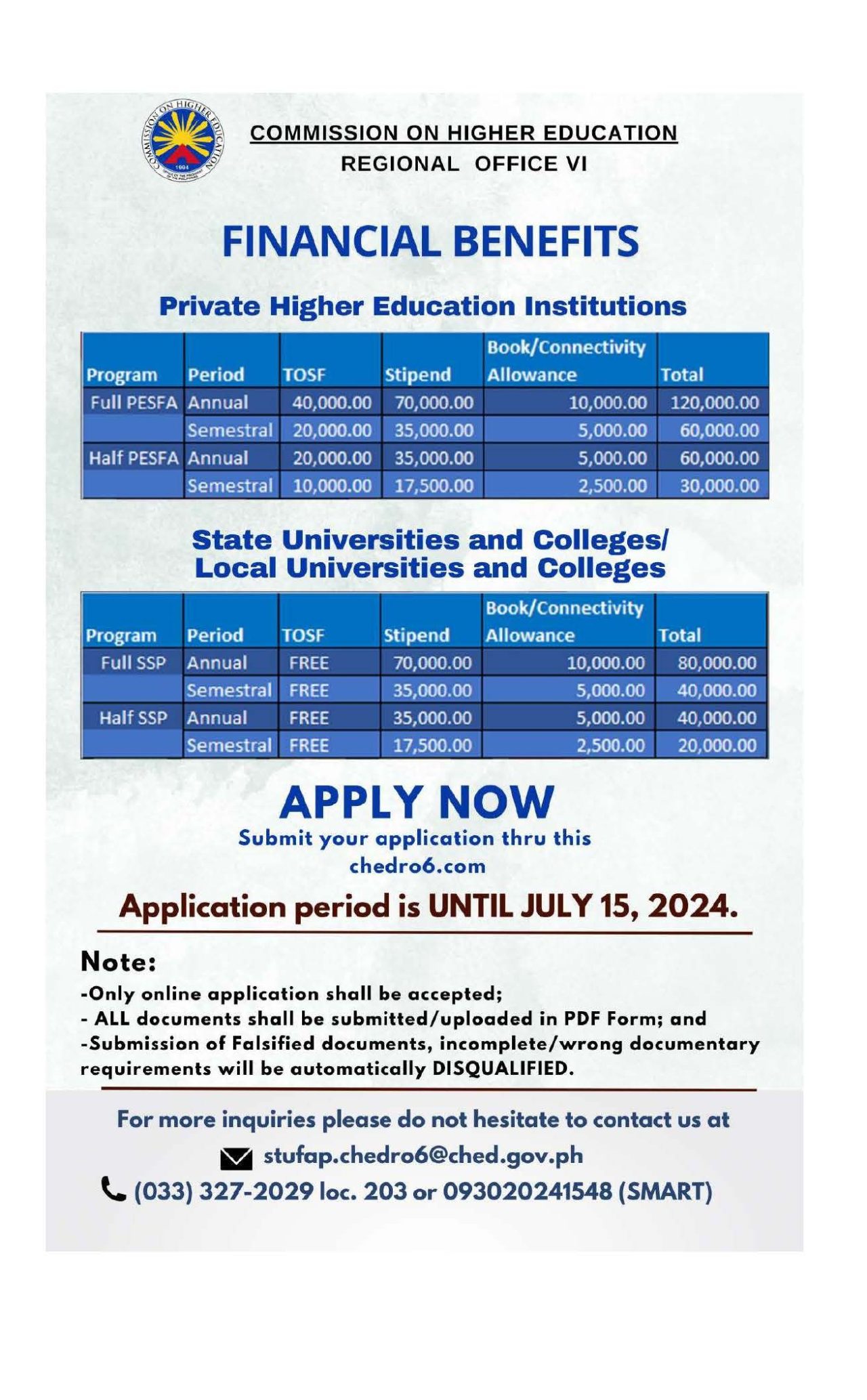 Application for CHED Merit Scholarship Program (CMSP) Academic year ...