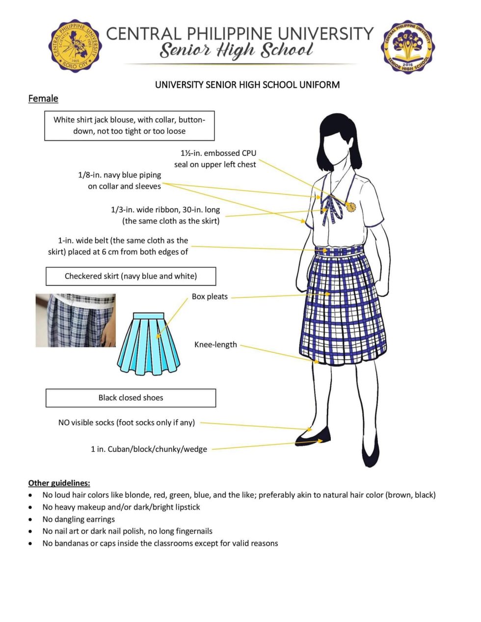 UNIVERSITY SENIOR HIGH SCHOOL UNIFORM - Central Philippine University