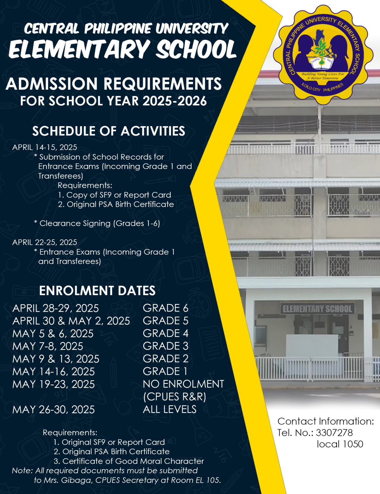 Admission Procedure - Central Philippine University