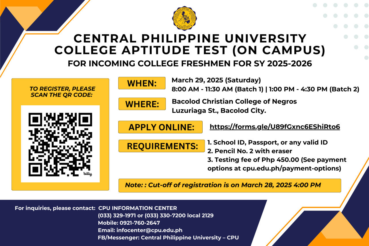 Admission Procedure - Central Philippine University