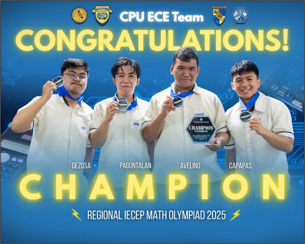 CPU ECE Team bags Championship in IECEP Iloilo - Western Visayas Math ...