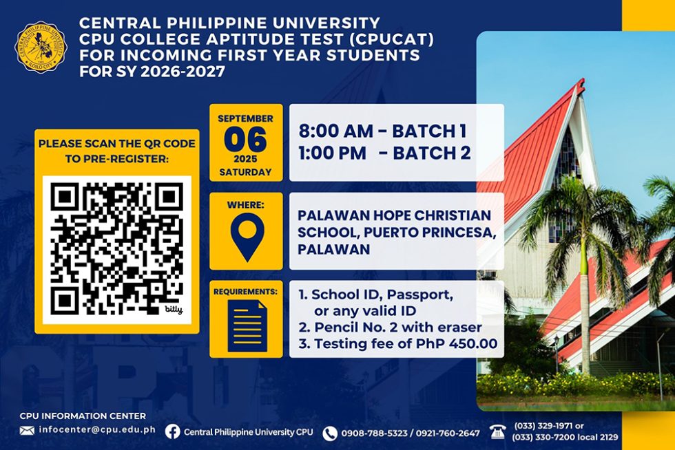 CPU College Aptitude Test (CPUCAT) for Incoming First Year College ...